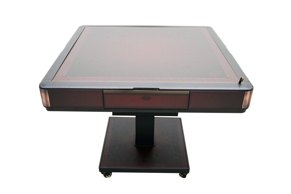 MJ-C400 Ultra-Thin Automatic Mahjong Table in Wine Red Color with Fold ...